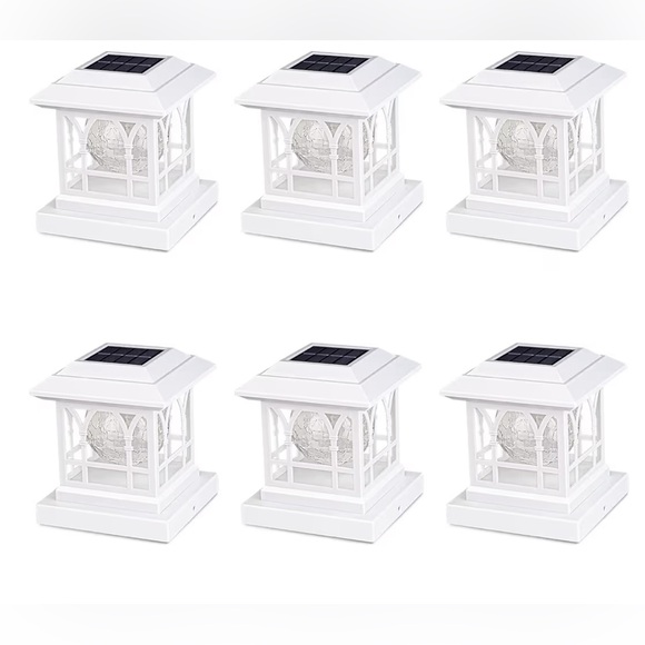Accents | White Solar Post Lights Outdoor Fence Post Rgb Lights | Poshmark